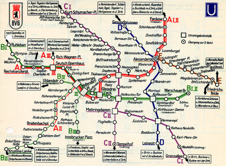 Netzplan Juli 1957 Ost